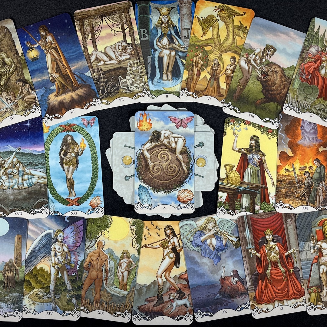 EROTIC FANTASY Tarot Card Deck - Borderless, Premium Quality, Full 78 ...