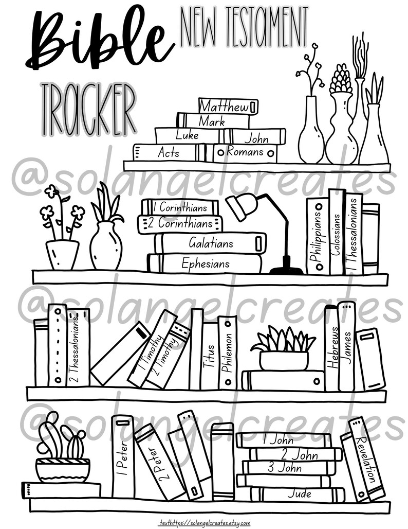 Bible Tracker, Old and New Testament, Bible Reading Tracker, Books of ...