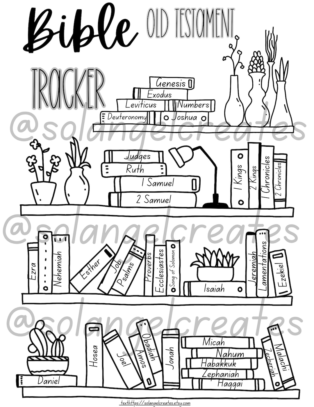 Bible Tracker, Old and New Testament, Bible Reading Tracker, Books of ...