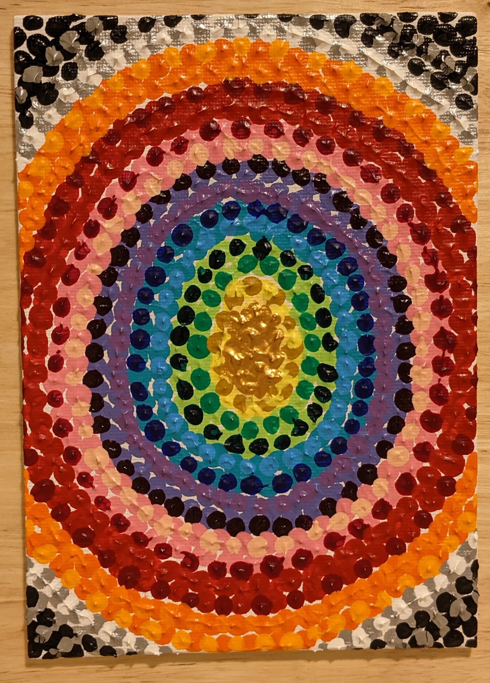 Mental Health Textured Mandala Painting | Etsy
