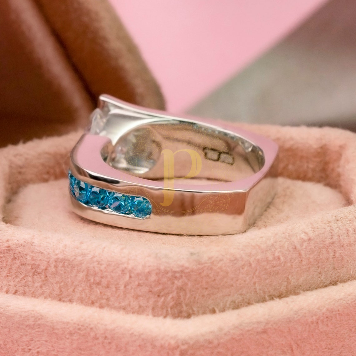 Tension Set & Channel Setting Ring Trillion or Round Diamond - Etsy