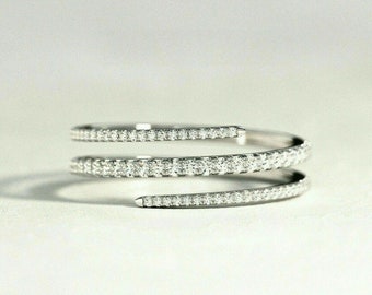 Diamond Cut Wrap Ring - Etsy