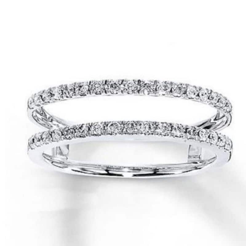 Double Band Radiant Ring - Etsy