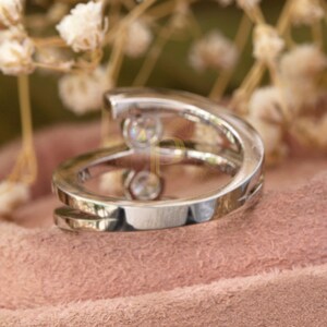 Bypass Shank Ring Tension Set Ring Three Shank Ring Two - Etsy