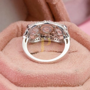 Openwork Filigree Art Deco Ringthree Stone Wedding Ringold - Etsy