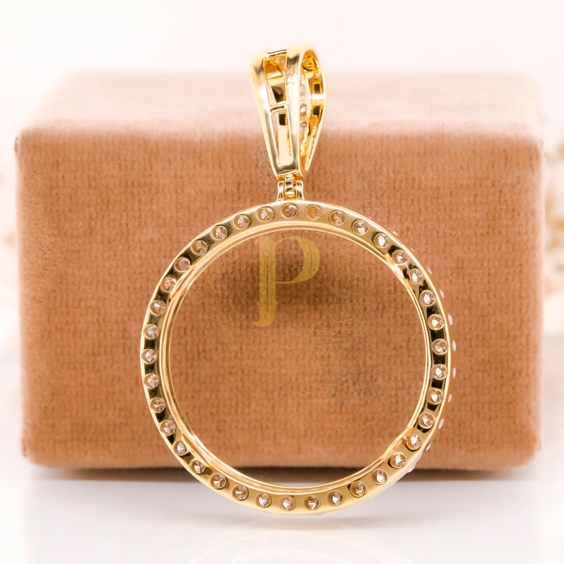 2.50TCW Round Cut Moissanite Diamond Circle Pendant, Men or Woman's ...