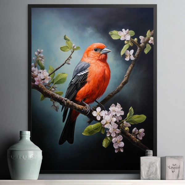 Scarlet Tanager - Etsy