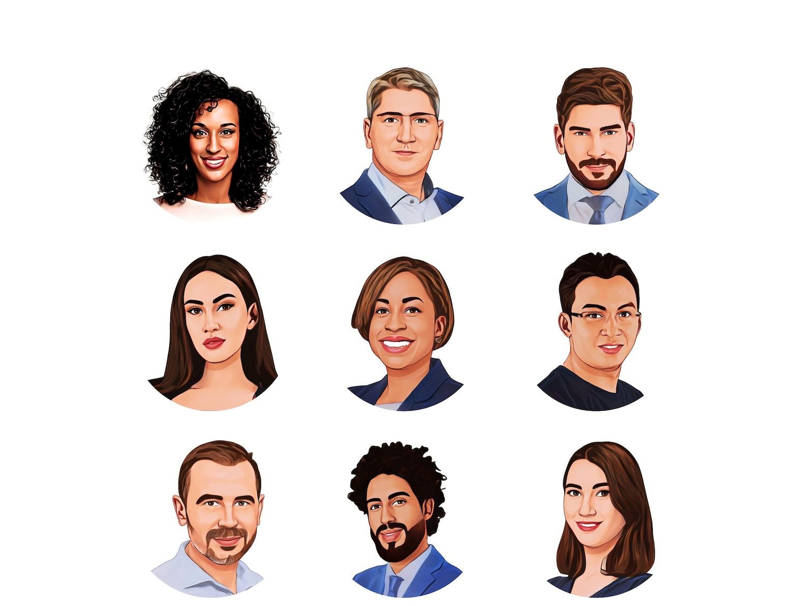 Custom Avatar From Photo Illustrated Avatars for Team - Etsy