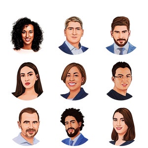 Custom Avatar From Photo, Illustrated Avatars for Team Profiles, Staff ...