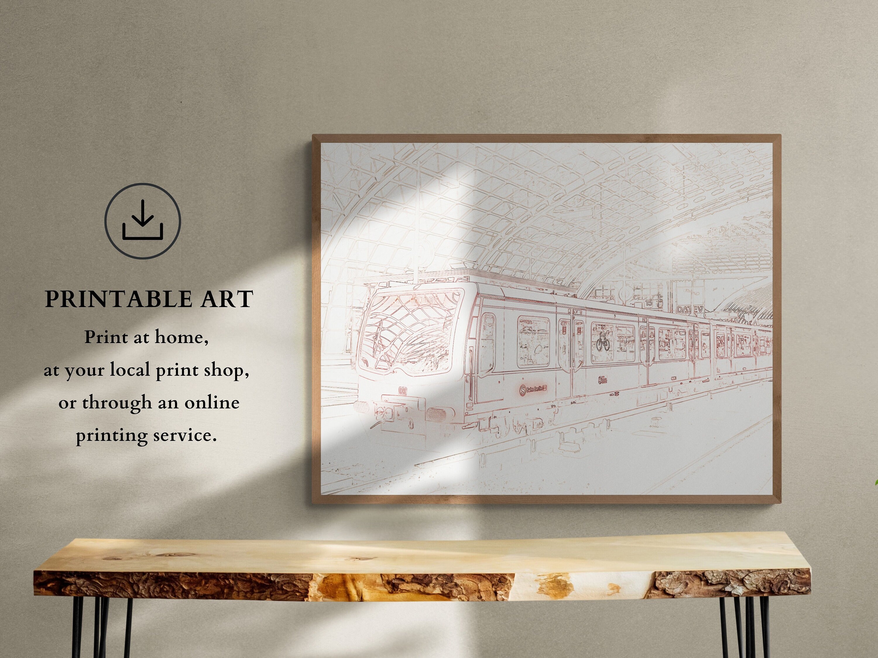 Berlin S-bahn Bahnhof Rabid Transit Railway German Train - Etsy