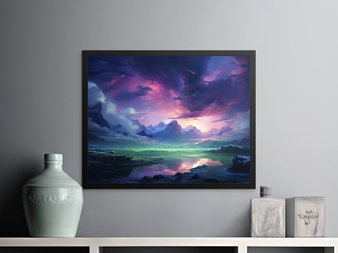 Northern Lights Iceland Aurora Borealis Printable Icelandic Northern ...
