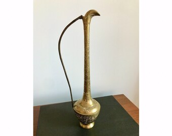 Indian Brass Pitcher | Etsy