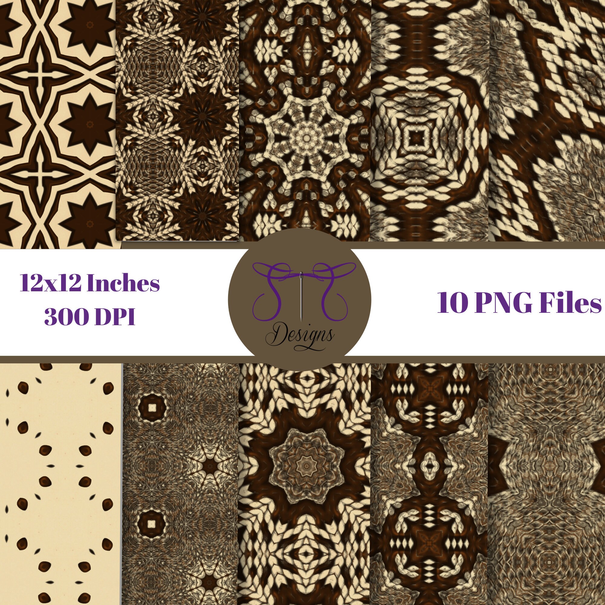 10 Brown Digital Papers. Digital Paper Pack. Commercial Use - Etsy