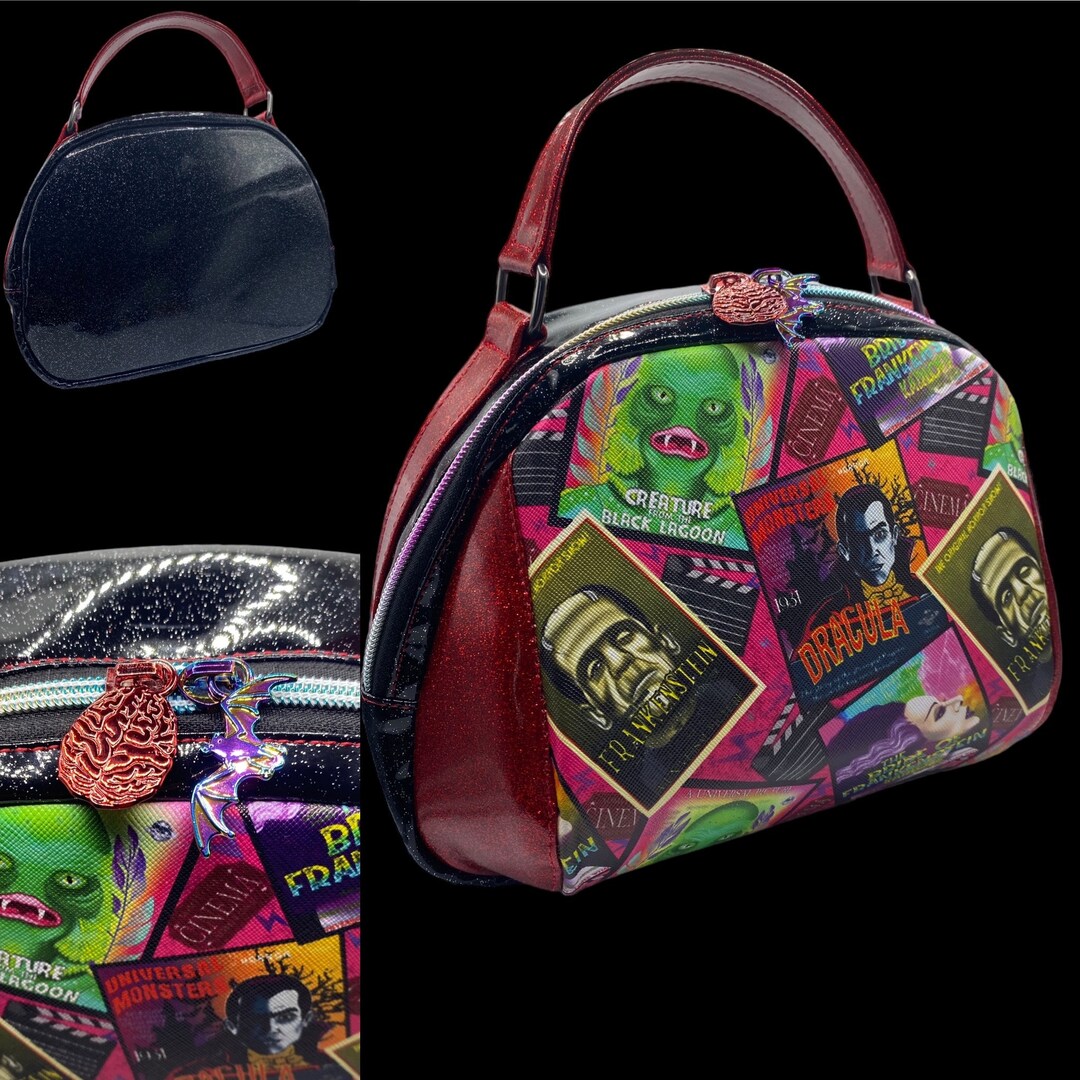 Bowler Bag Monster Bag Horror Bag Sassy Petite Bag Glitter - Etsy