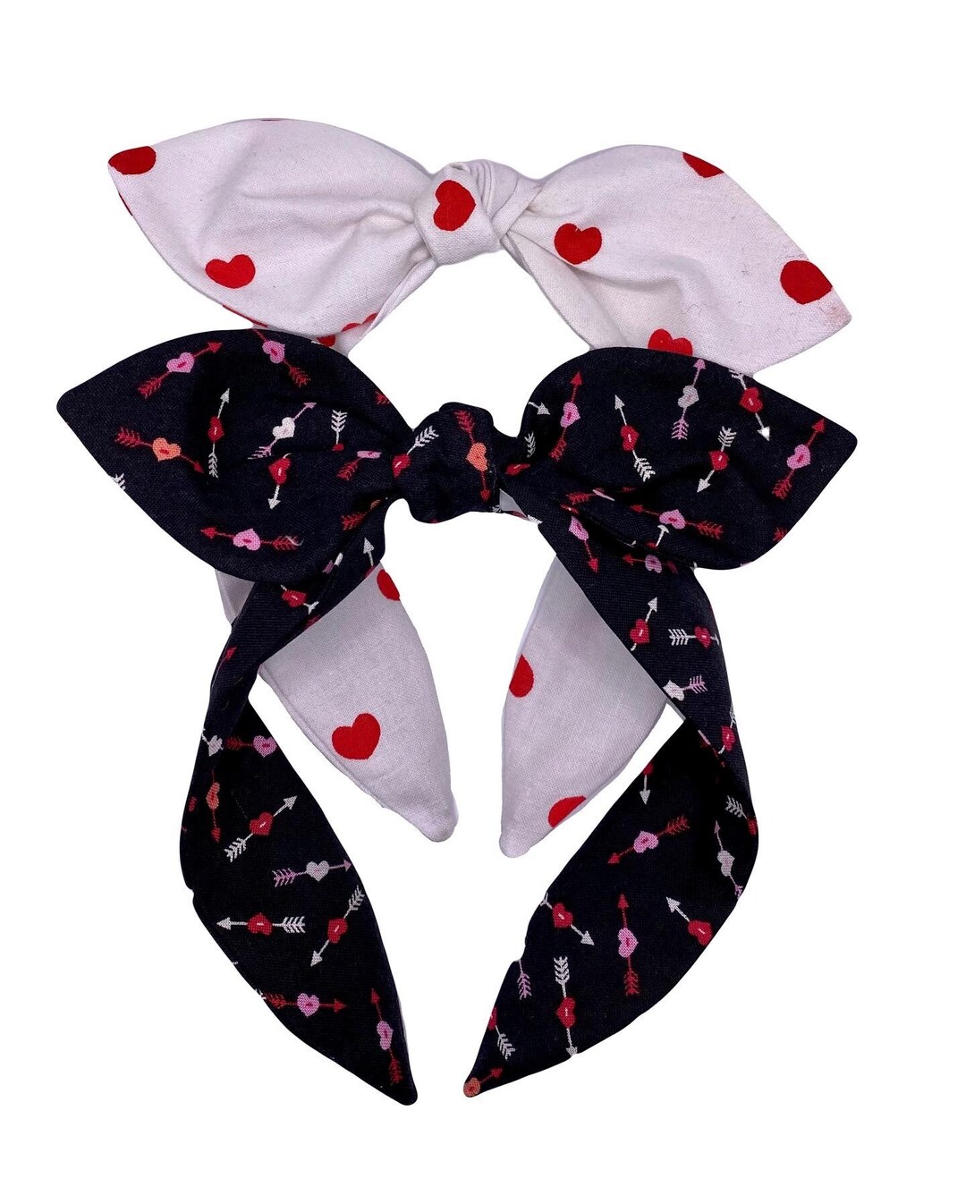 Valentines Day Headband Valentines Headband Galentines Headband Valentines Day Knotted Bow