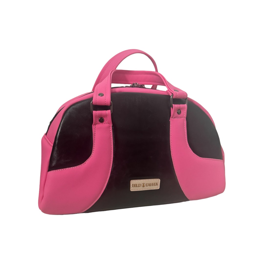Maisie Bowler Bag, Retro Bowler Bag, Hot Pink Bag, Handbag, Bowler ...