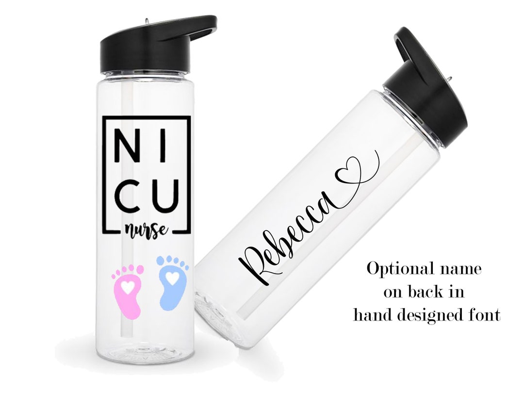 Personalized NICU Water Bottle, Custom Nurse Water Bottle, NICU Baby ...