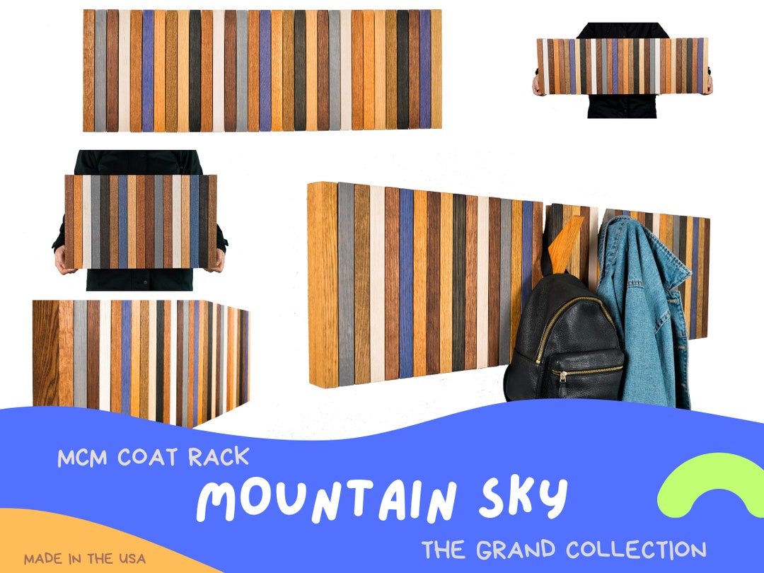 Mountain Sky Grand Design Modern MCM Coat Rack, Hardwood Coat Rack ...