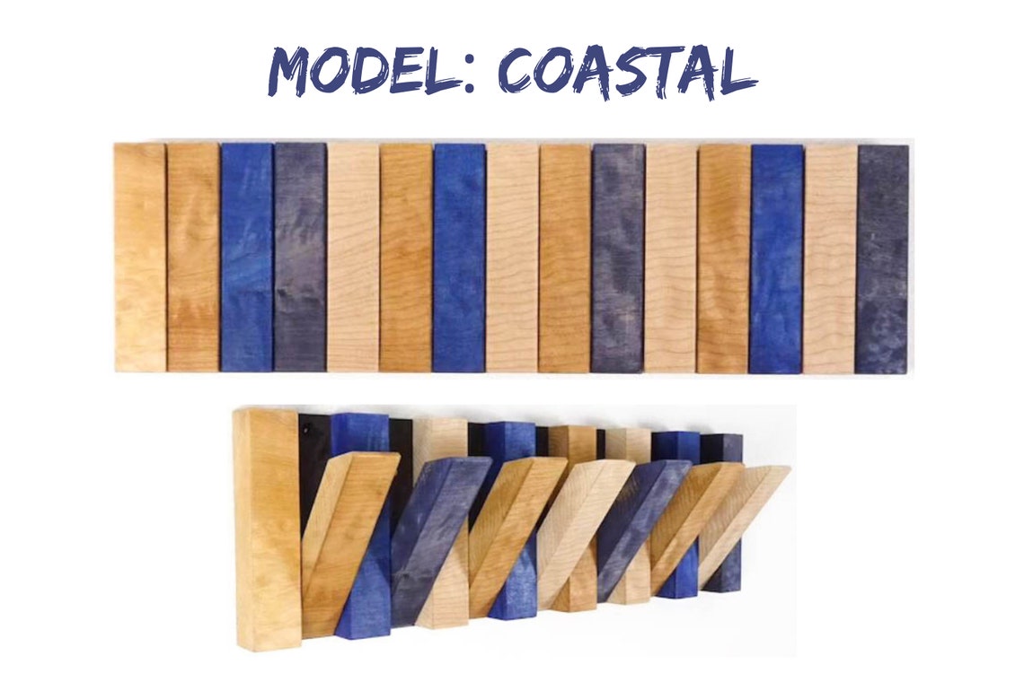 Modern Stylish Coat Racks Wall Mounted Solid Wood Locally | Etsy