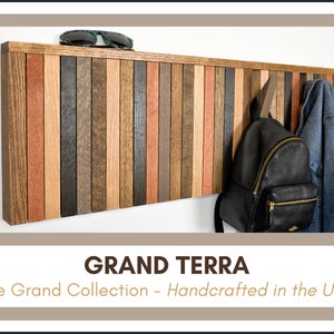 Grand Terra Grand Modern Coat Rack, Hardwood Coat Rack, MCM Wall ...