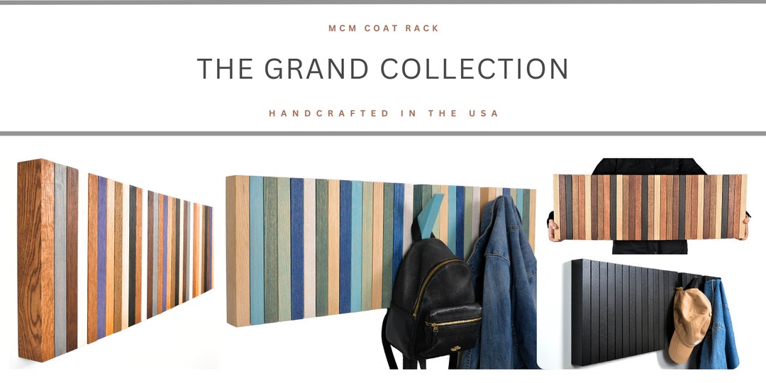 Grand Design Modern Coat Rack, Hardwood Coat Rack, MCM Wall Hanging ...