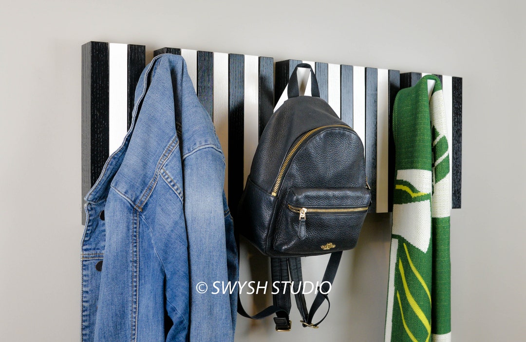 Grand Piano Modern Coat Rack, Hardwood Coat Rack, MCM Wall Hanging ...