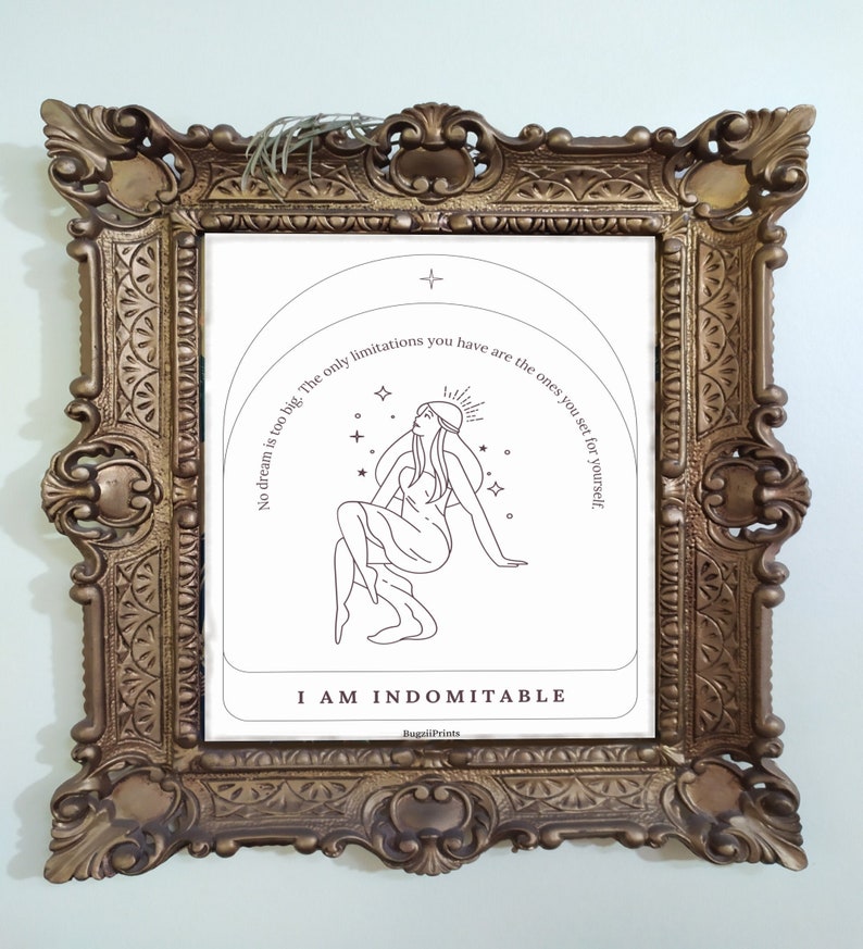 Minimalistic Black and White Printable Motivational Poster I Am ...