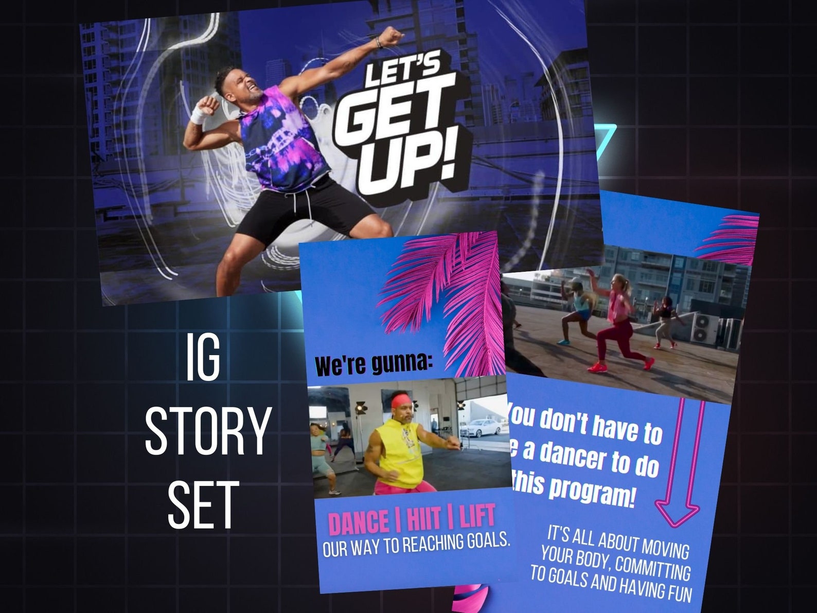 Let's Get up IG Story Promo Beachbody - Etsy