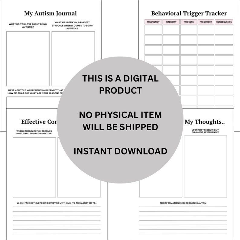 Autism Planner, PDF, Goodnotes, Digital, Printable, Special Needs ...