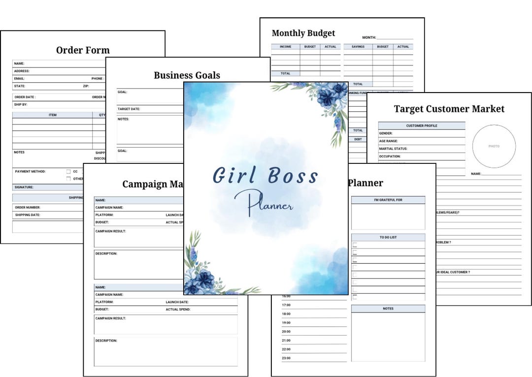 Girl Boss Planner, Digital, Self Care Planner, Product Planner, Target ...