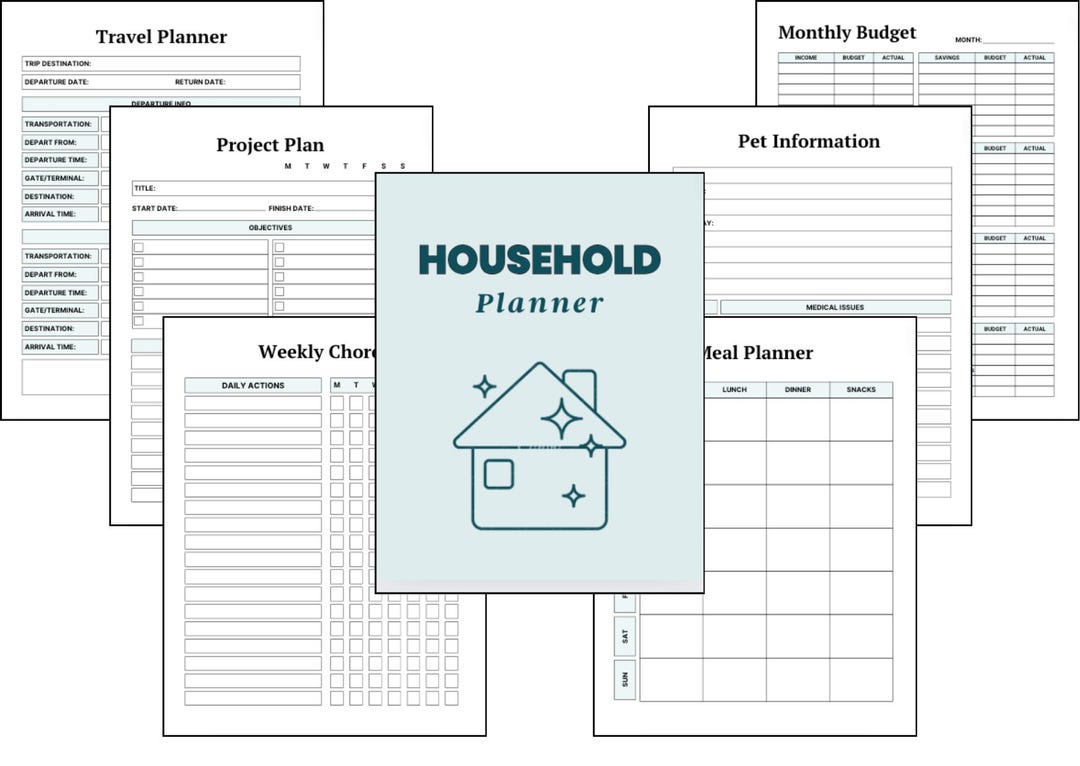 Household Planner, Digital, Printable - Etsy