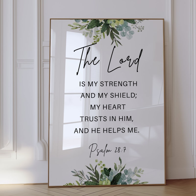 Psalm 28 7 - Etsy