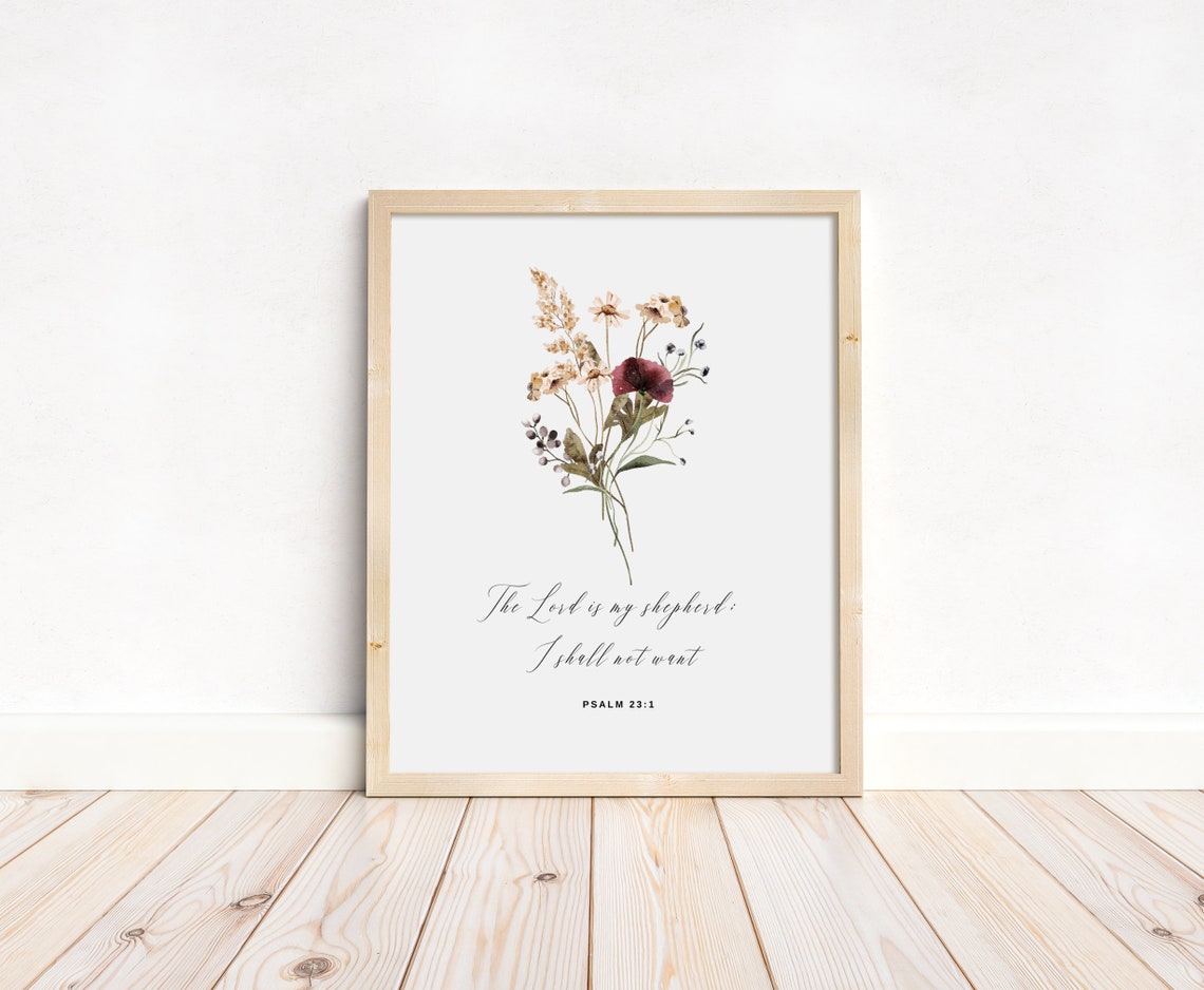 Set of 6 Bible Verse Wall Art Christian Wall Art Scripture - Etsy