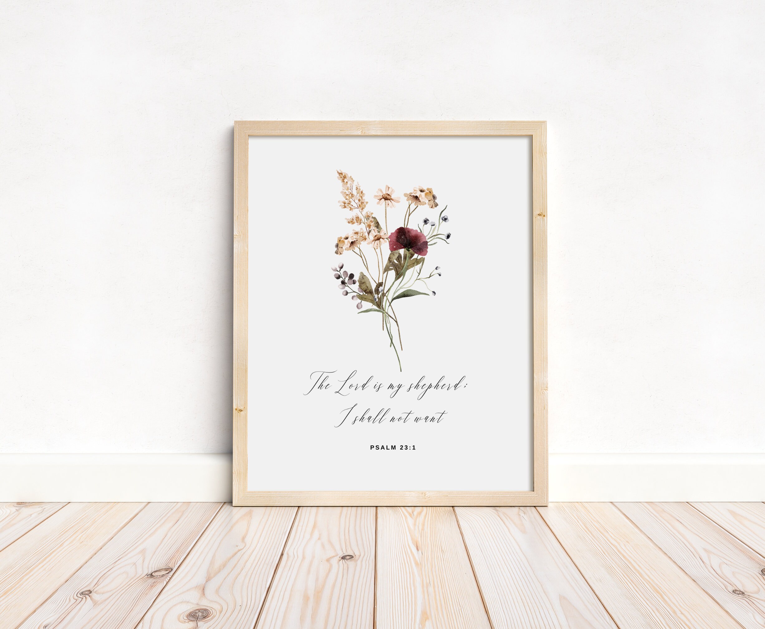 Set of 6 Bible Verse Wall Art Christian Home Decor Scripture Print ...