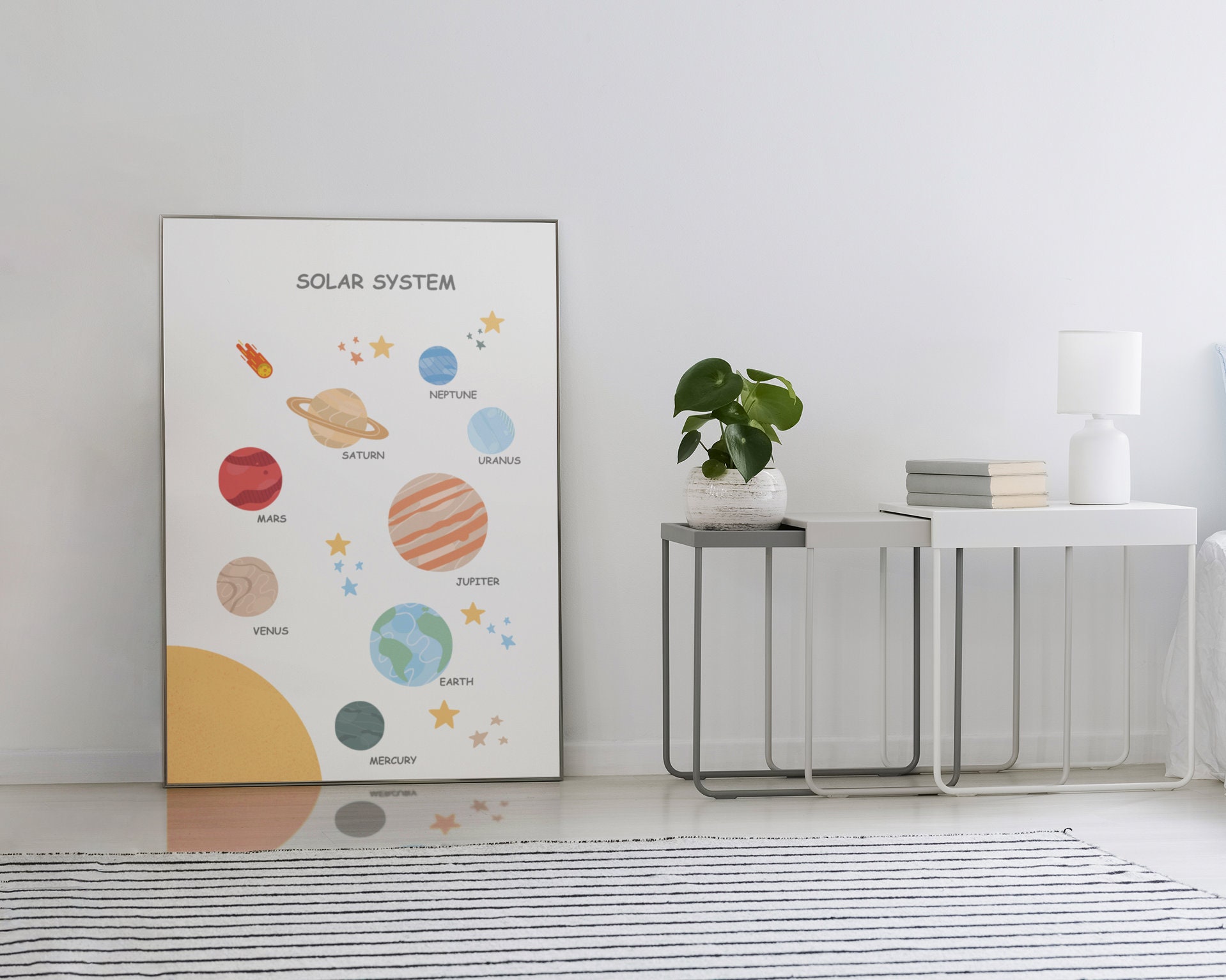 Solar System Poster for Toddlers Galaxy Classroom Decor Space-themed ...