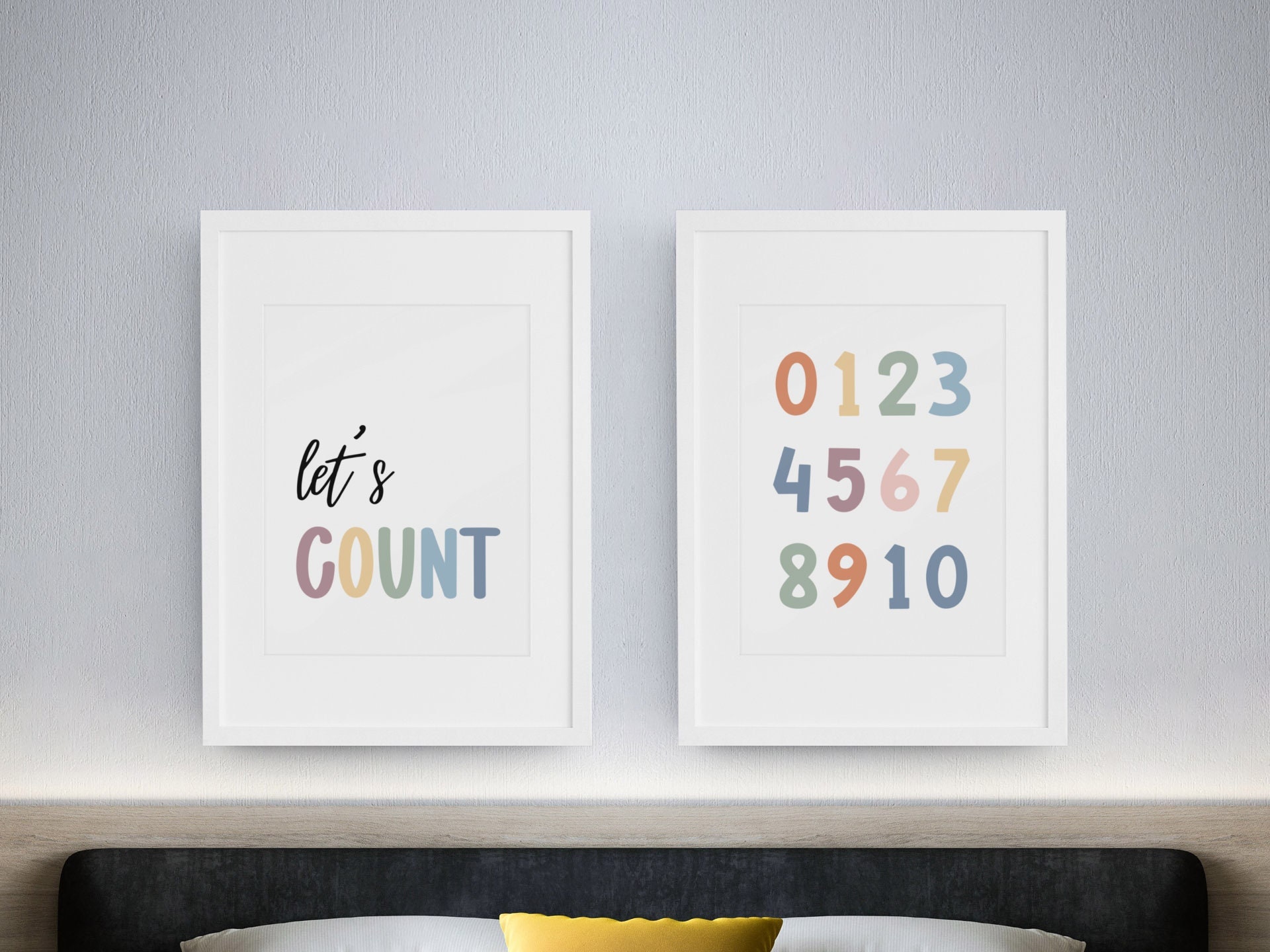 Preschool Learning Poster Classroom Wall Art Print Educational Counting ...
