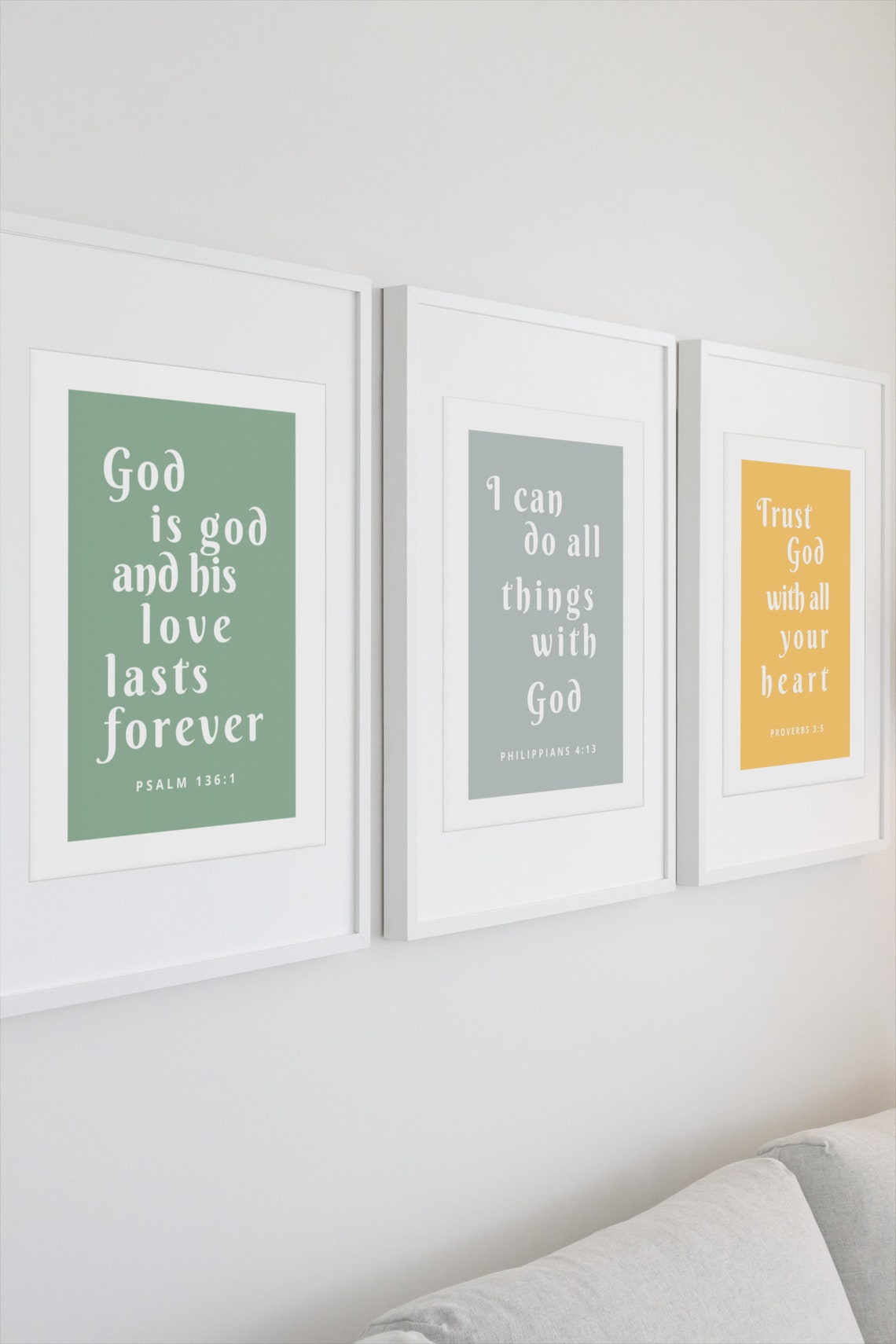 Kids Bible Verse Scripture Poster Wall Art, Church Sunday School ...