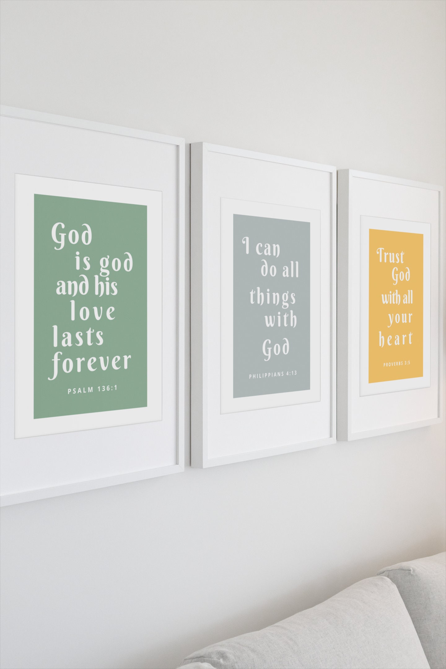 Kids Bible Verse Scripture Poster Wall Art, Church Sunday School ...