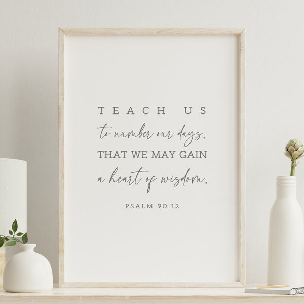 Psalm 90 12 - Etsy