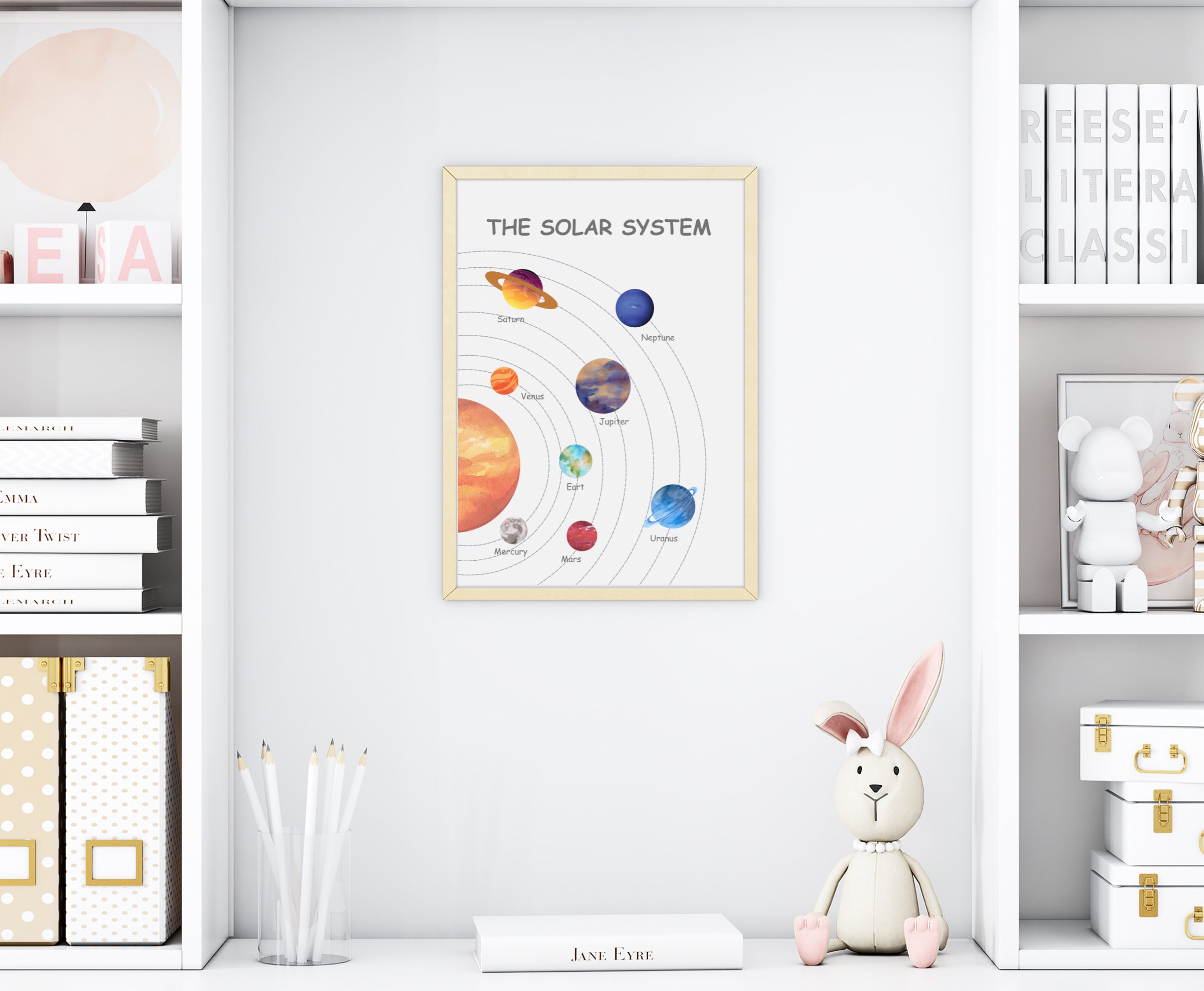 Solar System Poster, Downloadable Prints for Homeschool & Playroom ...