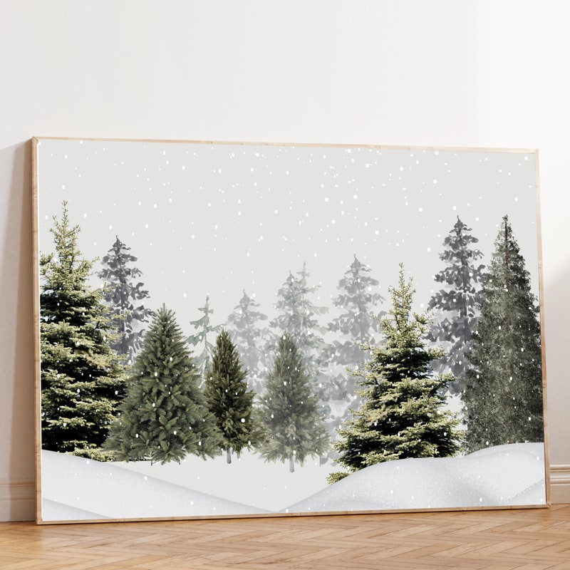 Winter Tree Print - Etsy