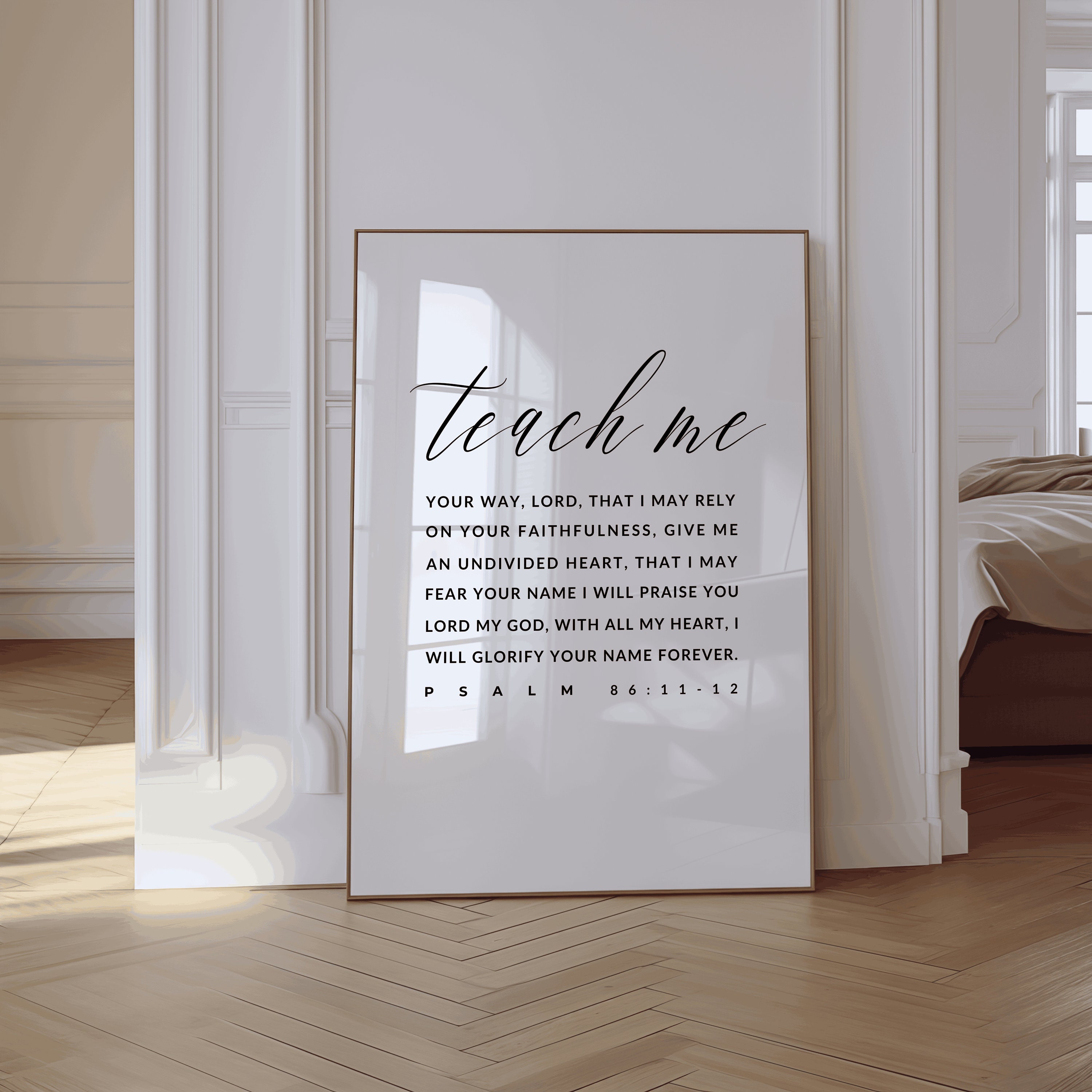 Psalm 86:11-12 Scripture Print, Christian Wall Art (digital Download ...