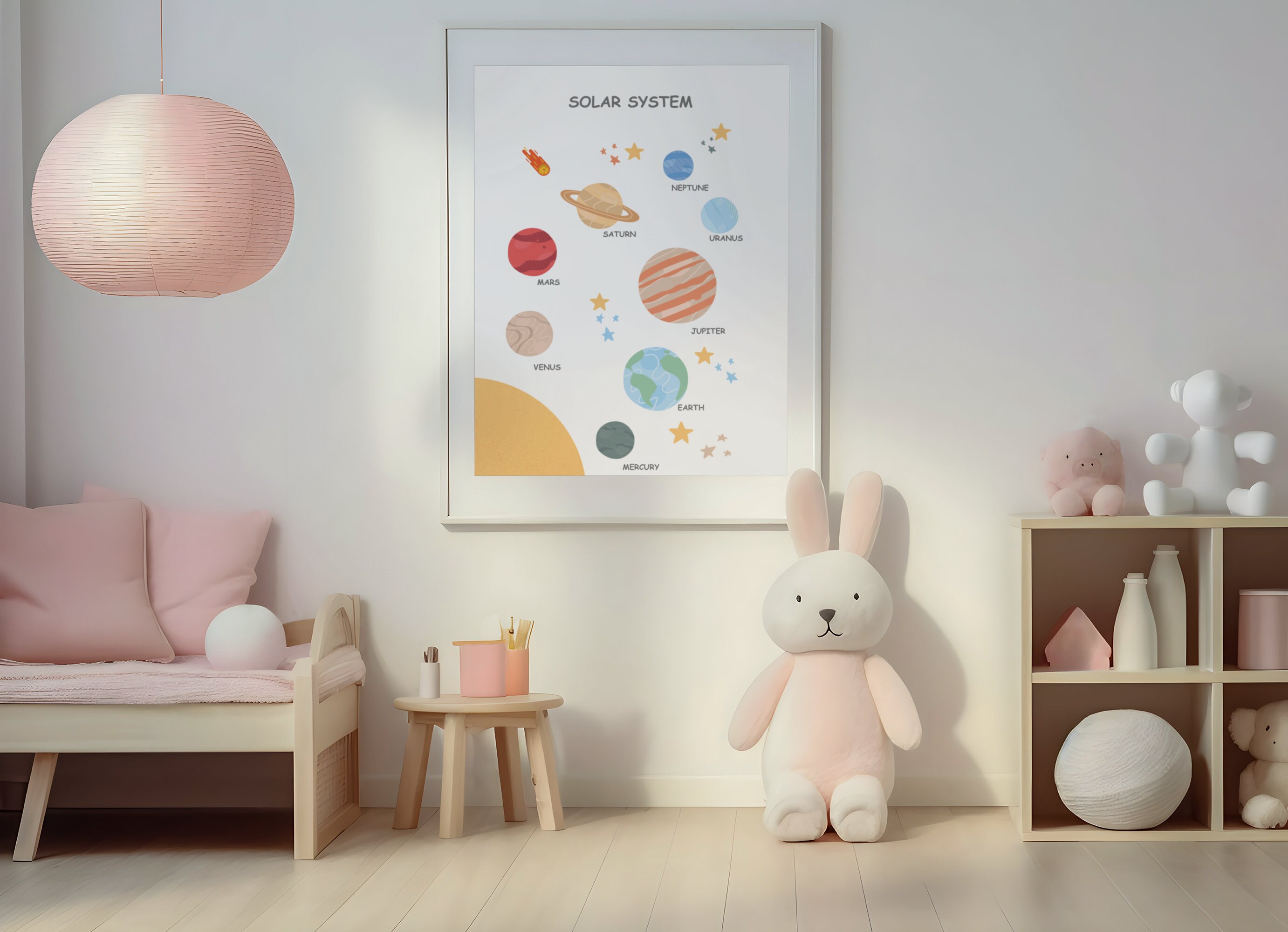 Solar System Poster for Toddlers Galaxy Classroom Decor Space-themed ...