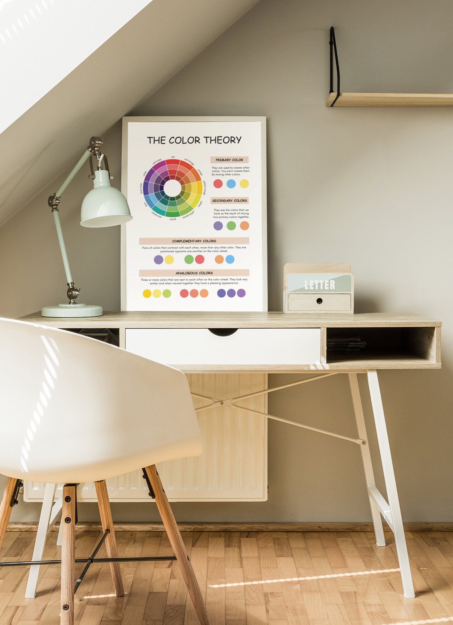 Color Theory Wall Art Printable Educational Color Wheel Art Print ...