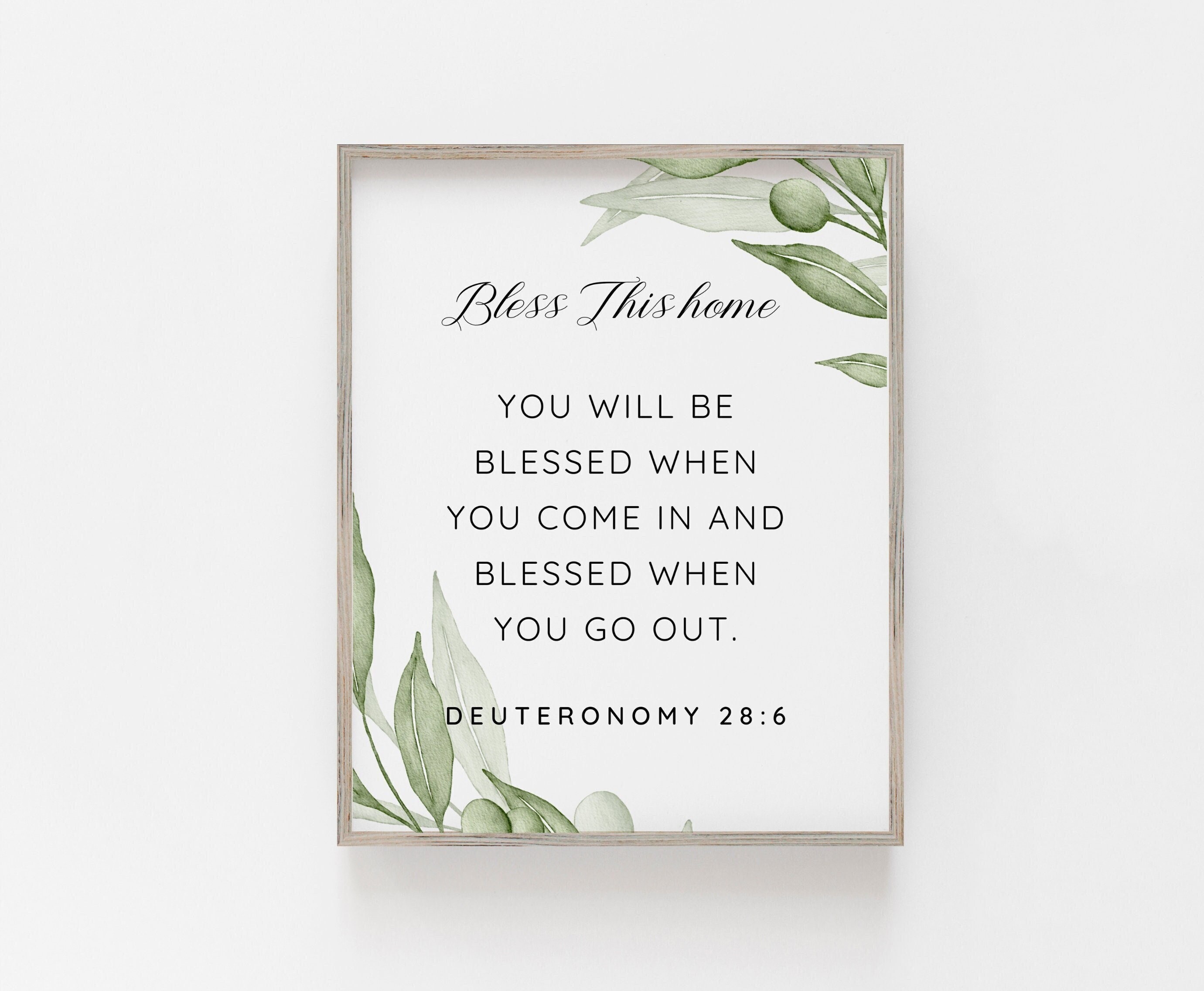 Deuteronomy 28:6 Wall Art Christian Gift Poster Scripture Print Decor ...