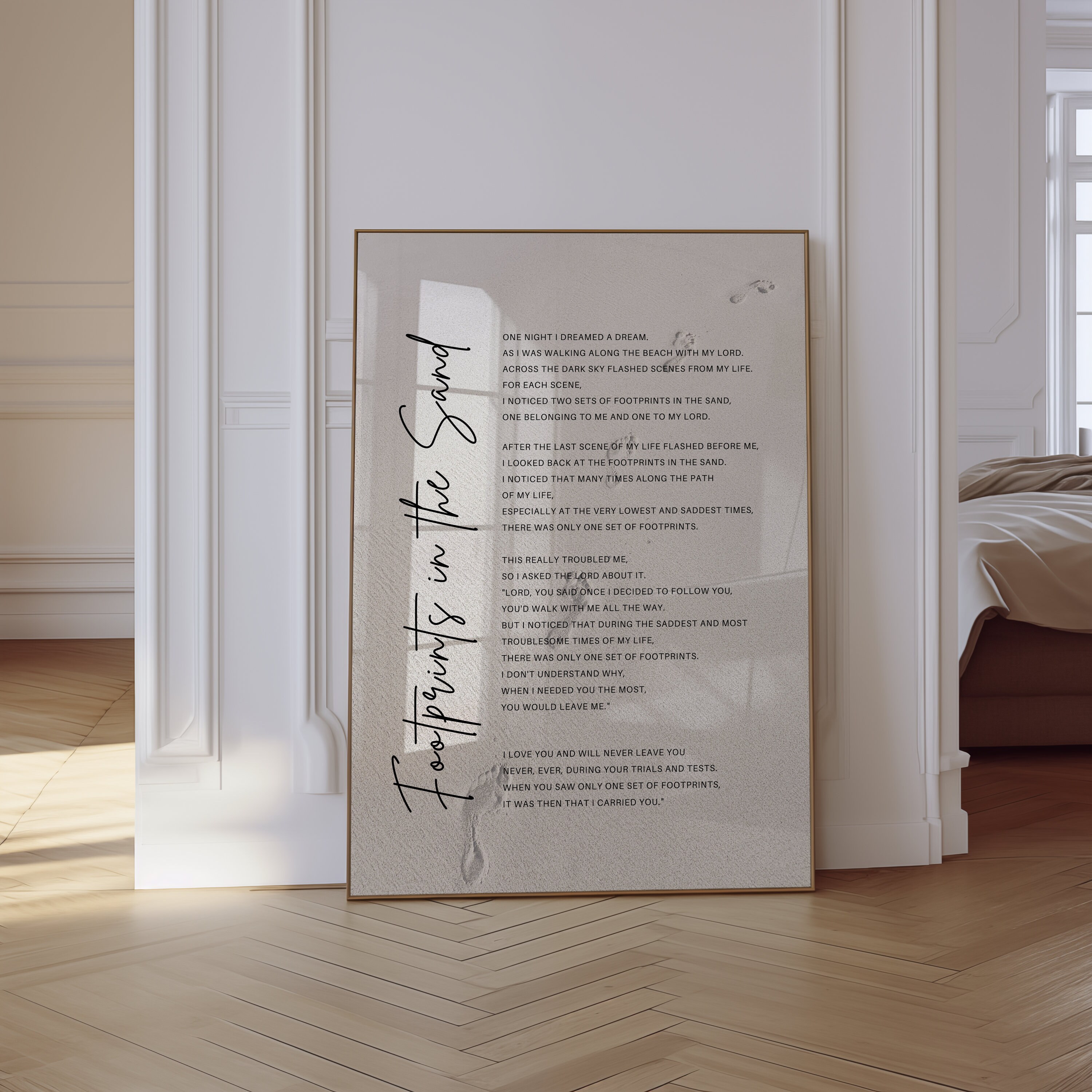 Inspirational Scripture Prayer Poster for Christian Home Decor ...