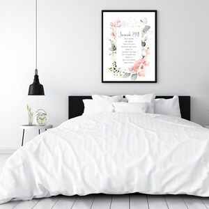 Blossoms of Faith Jeremiah 29:11 Floral Scripture Art Inspirational ...