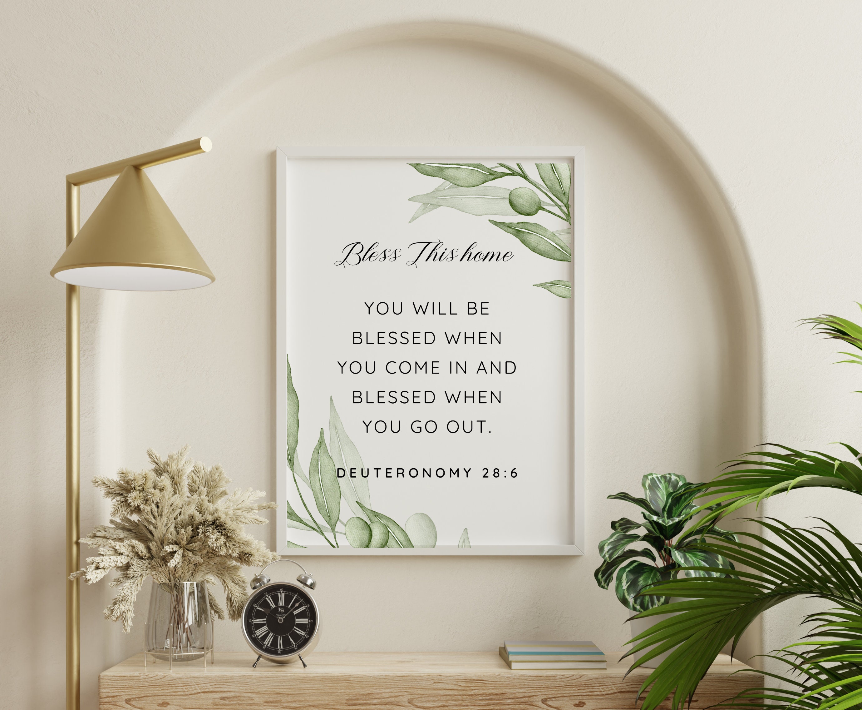 Deuteronomy 28:6 Wall Art Christian Gift Poster Scripture Print Decor ...