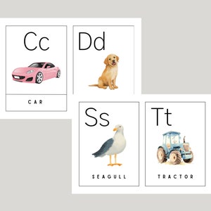 Alphabet Flash Cards, Printable Phonetic Alphabet Montessori Cards ...