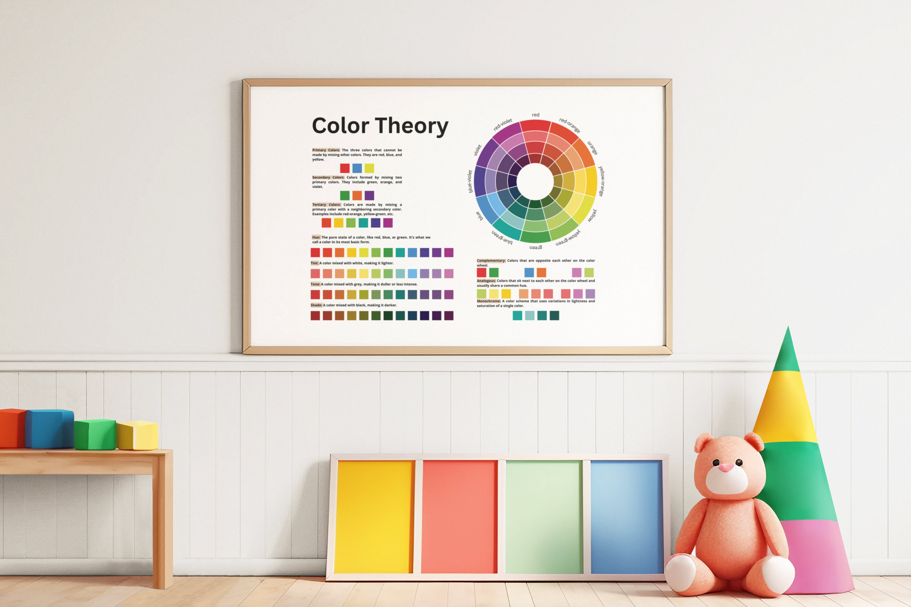 Color Theory Classroom Decor Color Wheel for Kids Educational ...